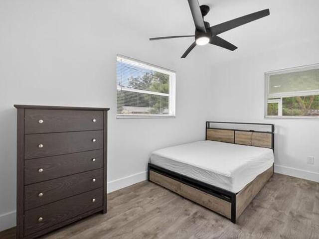 Modern Co Living in a newly renovated, private gated home available now! Fully furnished with a mini fridge, smart TV. Laundry and Wifi included. 10 mins to Downtown