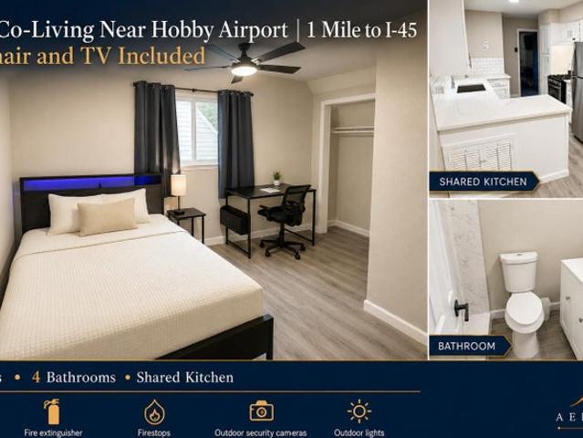 Modern CoLiving Near Hobby Airport | 1 Mile to I |