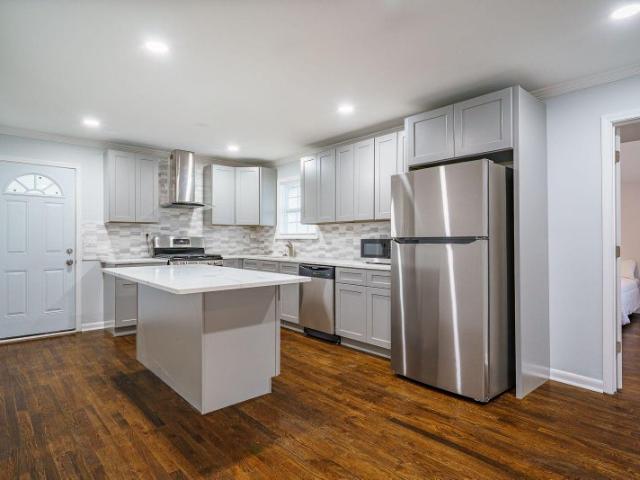 Modern Kitchen with New Appliances New Washer