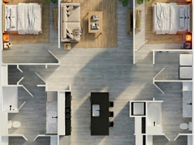 Modern Private bed/bath in the Pearl w/pool & gym