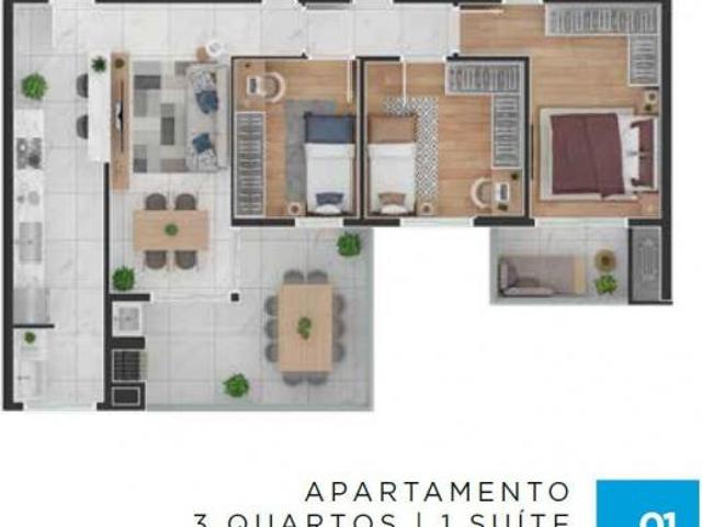 Mossungue Novo 3 quartos sendo 1 suite 2 vagas 101,90m² privativos