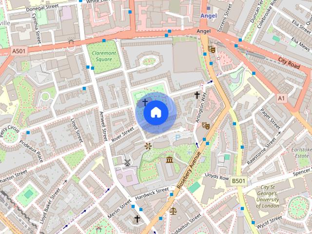 Myddelton Square, Clerkenwell, London, EC1R