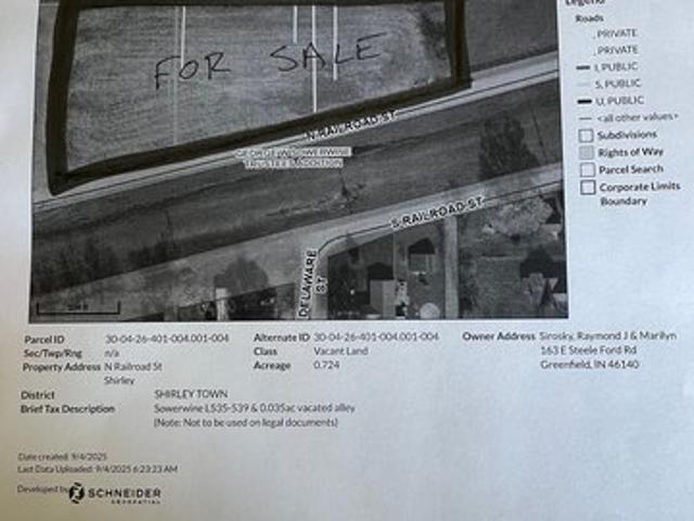 N Railroad St, Shirley, IN 47384
