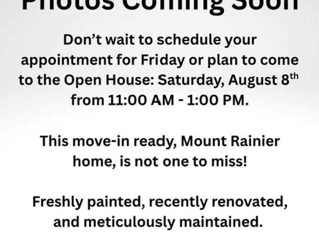 Nd St, Mount Rainier, Home For Sale