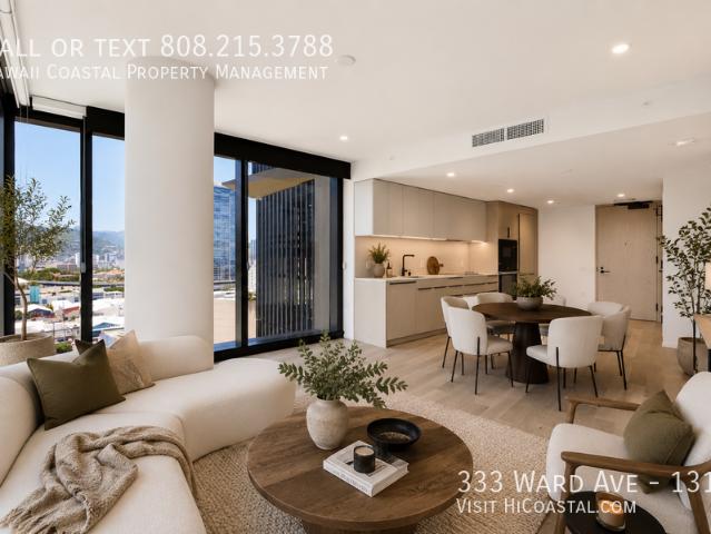 New Construction 1BR/1BA in Kakaako with Ocean Views