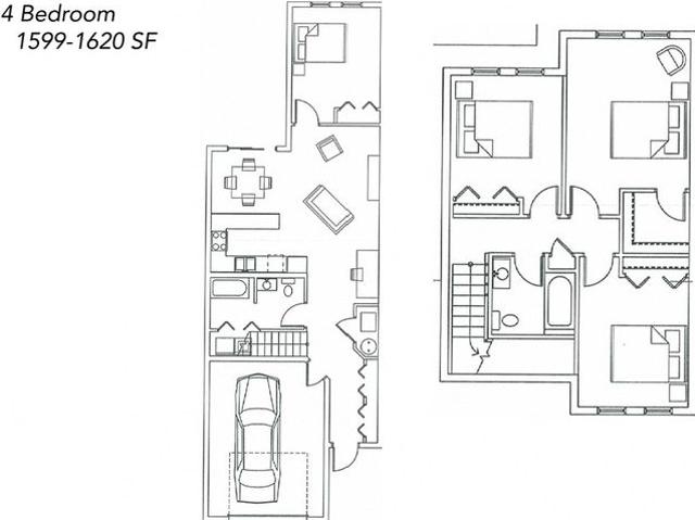 New Castle Townhomes Four Bedroom