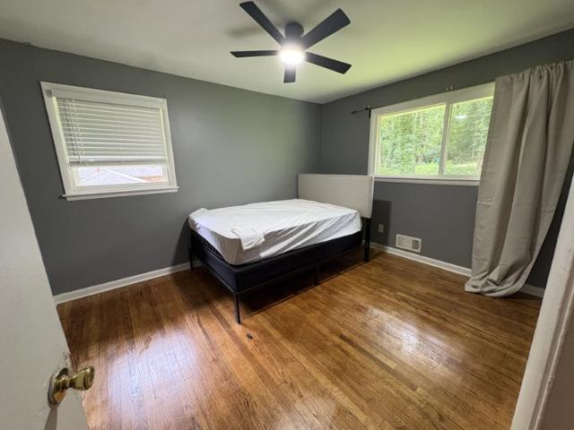 New bed in a furnished room