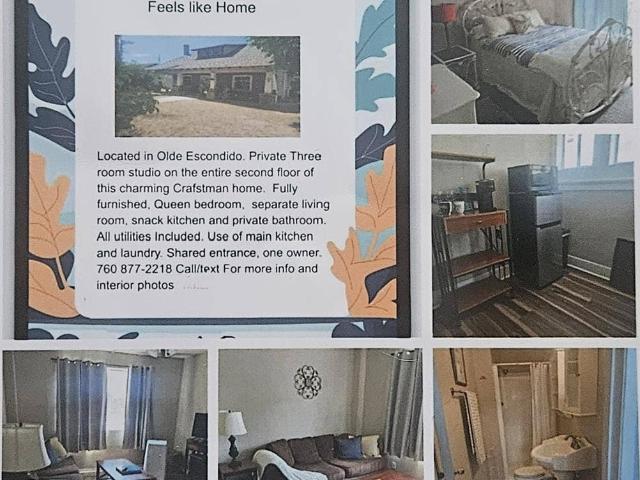 Three room studio space in house