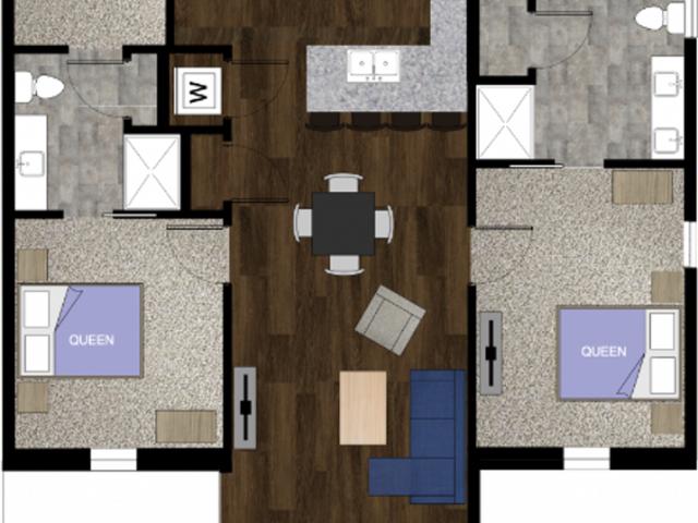 New Updated Living in Hiawatha 2 Bedroom Apartment for Rent at 255 Robins Rd, Hiawatha, IA 52233