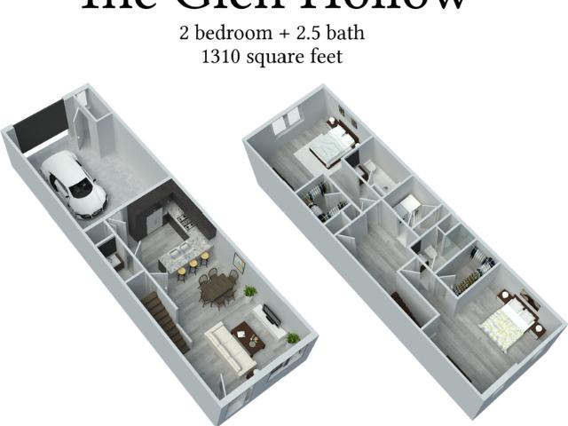 Newbury on the Green 2 Bedroom Apartment for Rent at 7770 Newbury Blvd, Washington, MI 48094