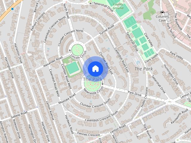 Newcastle Circus, The Park, NG7