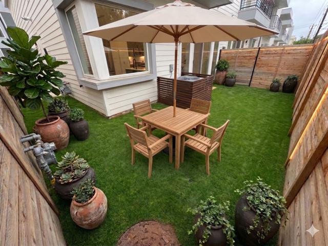 Newly constructed two story residential property at 2000 Riverside Farms Rd, Building No. 19, Austin, TX 78741. 2 beds, 2.5 baths, open concept layout. 1st floor: spacious living/dining, modern kitchen, guest bath.