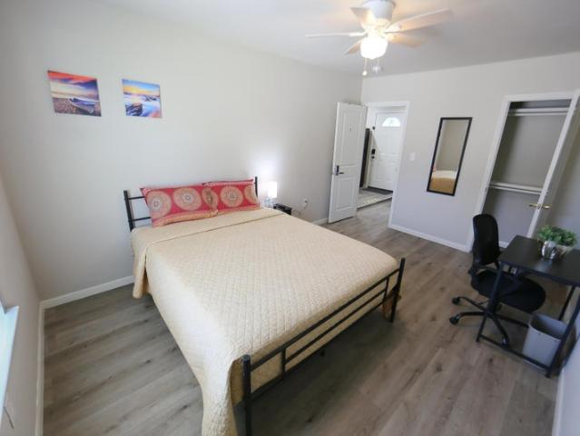 Newly remodeled home with dining area and back yar