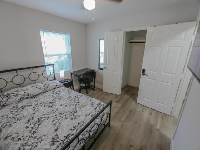 Newly remodeled home with dining area and back yar