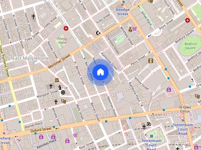 Newman Street, Fitzrovia, London, W1T