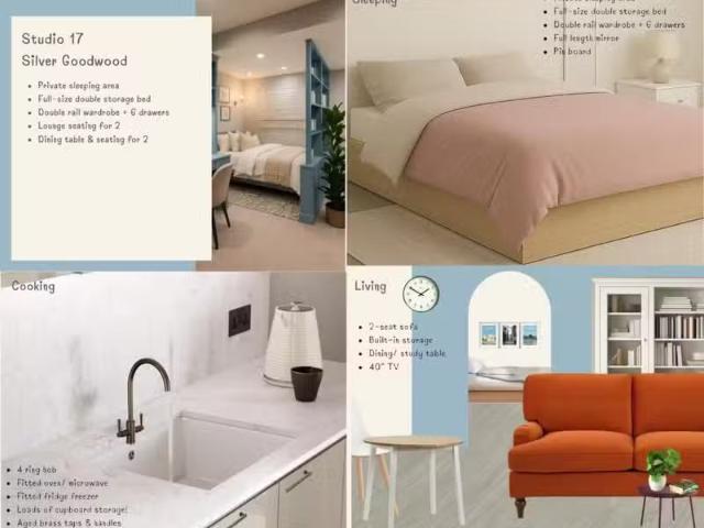 Nice 1 BA Studio flat for rent in Silver Goodwood Studio 17 V.