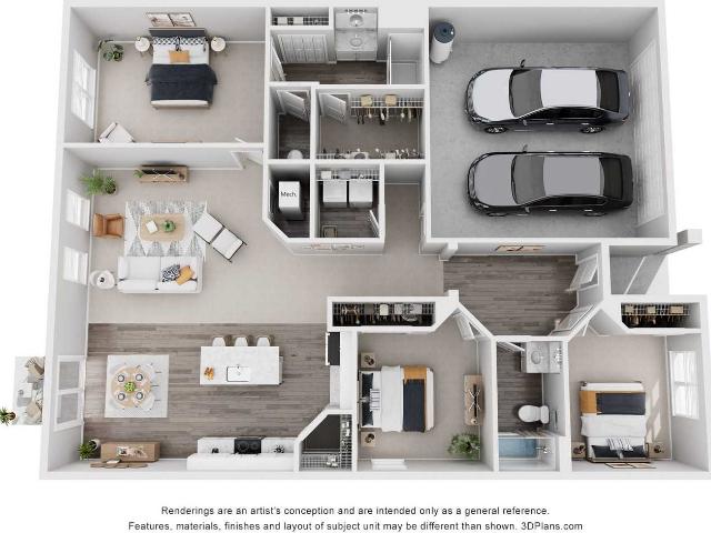 North Pointe Residences 3 Bedroom Apartment for Rent at 11718 Robert Masters Blvd, Jacksonville, FL 32218 Forest Trails
