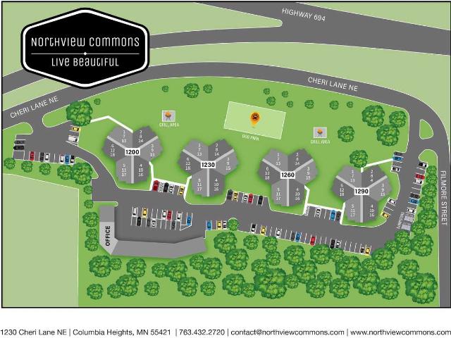 Northview Commons 2 Bedroom Apartment for Rent at 1230 Cheri Lane Northeast, Columbia Heights, MN 55421 Columbia Heights