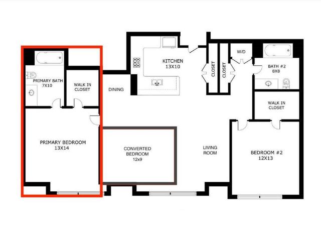 Nr SF Caltrain Master Bed & Bath
