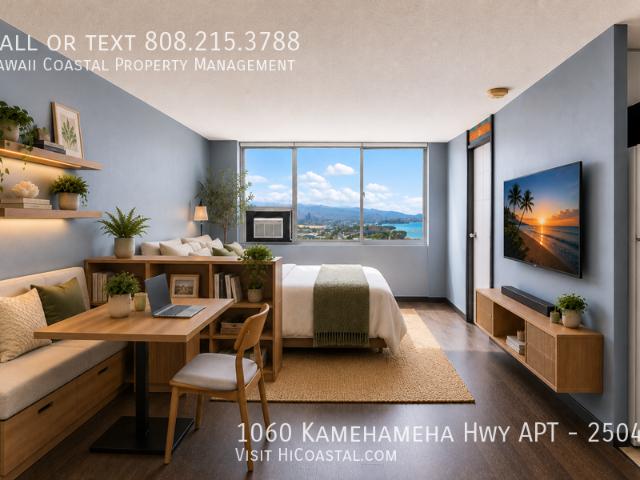 Ocean View Studio in Century Park Plaza, Pearl City – Steps to Skyline Rail, In Unit Laundry & Assigned Parking