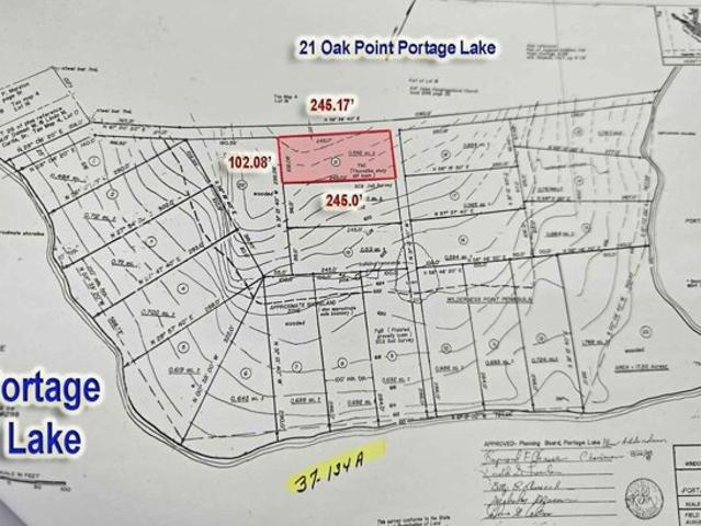 Oak Pt Lot,portage Lake, Plot For Sale