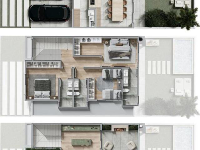 Oká Bacacheri | Casa em Condomínio 3 Suítes, no Bacacheri | 211,4 m²