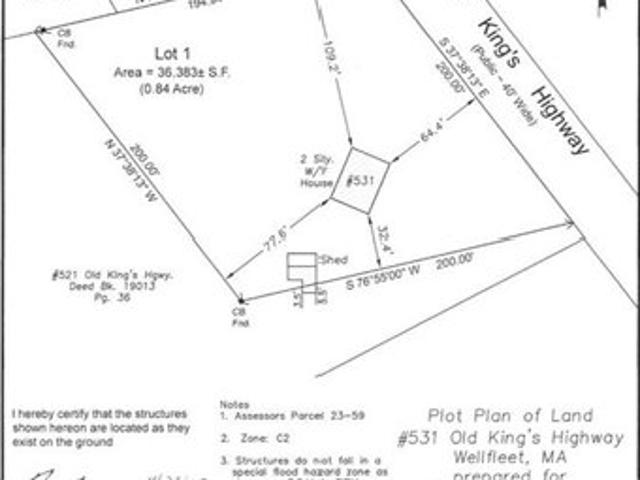 Old Kings Hwy, Wellfleet, Home For Sale