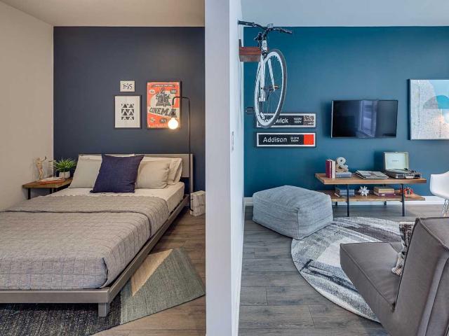 ONE Old Town Park Studio Apartment for Rent at 1140 N Wells St, Chicago, IL 60610 Near North Side