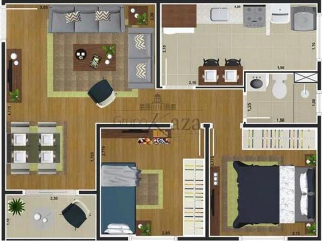 Oportunidade Apartamento Jardim Colonial Residencial Sinai 2 Dormitórios 49,03m²