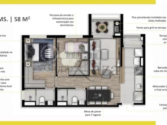 Oportunidade Apartamento Jardim Esplanada II Residencial Vision Colinas 1 Suíte 33m²