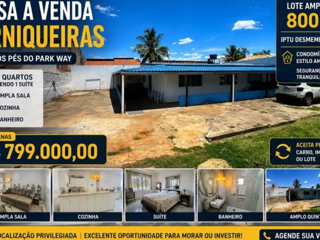 Oportunidade em Arniqueiras, Casa com 800m² aos Pés do Park Way e Aceita Permuta