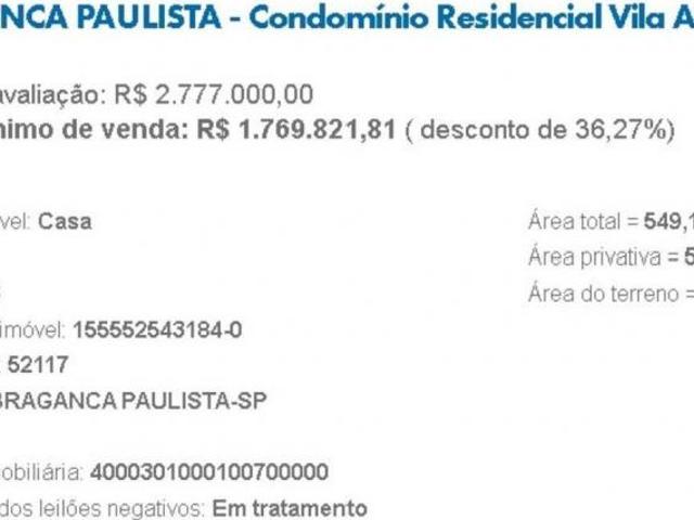Oportunidade em Bragança SP | Tipo: Casa de Condomínio | Negociação: Financia