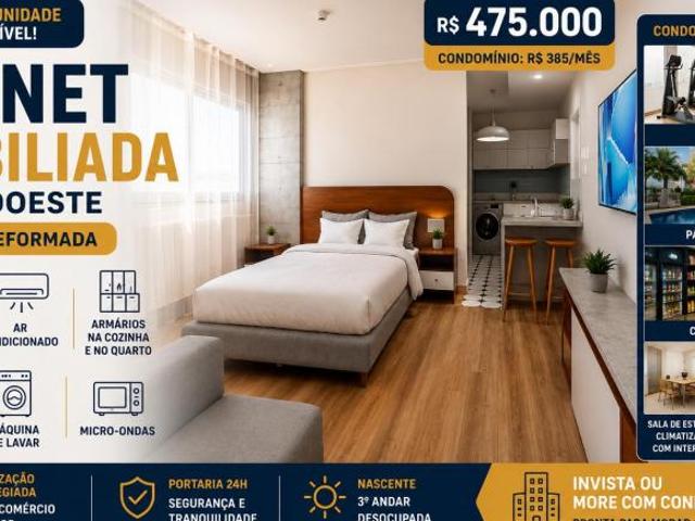 Oportunidade Imperdível: Kitnet Mobiliada no Sudoeste recém reformada Ed. Boulevard Antareres II