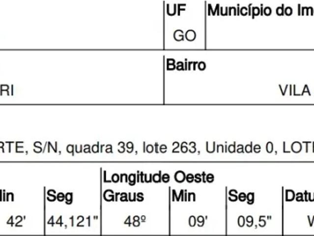 Oportunidade Única em IPAMERI GO | Tipo: Terreno | Negociação: Venda Direta Online | Situação: Imó