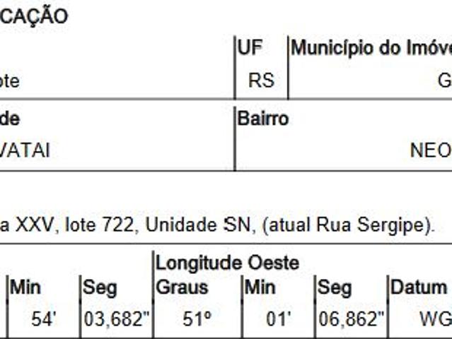 Oportunidade Única em GRAVATAI RS | Tipo: Terreno | Negociação: Venda Direta Online | Situação: Imóvel