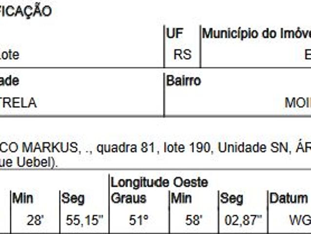 Oportunidade Única em ESTRELA RS | Tipo: Terreno | Negociação: Venda Direta Online | Situação: Imóvel