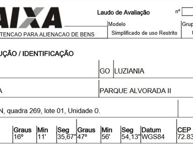 Oportunidade Única em LUZIANIA GO | Tipo: Terreno | Negociação: Venda Direta Online | Situação: Imóvel