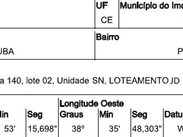 Oportunidade Única em PACATUBA CE | Tipo: Terreno | Negociação: Leilão | Situação: Imóvel