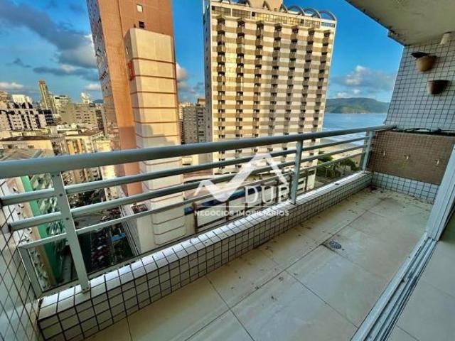 Oportunidade Vista mar no canal 3 Santos, Próximo da Praia e andar alto !