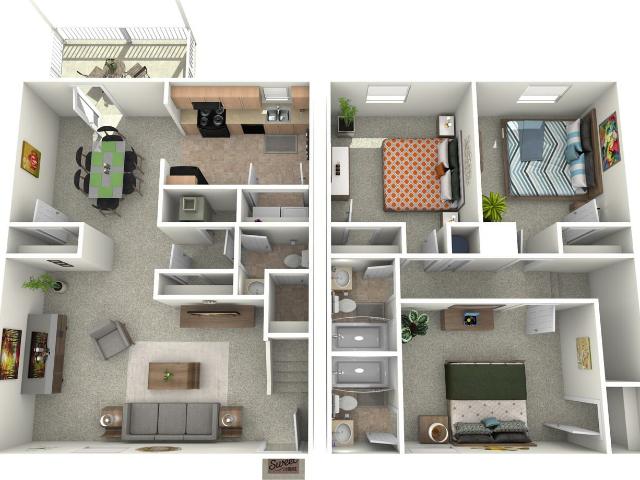 Orchard Walk 3 Bedroom Apartment for Rent at 3800 Flat Shoals Pkwy, Decatur, GA 30034