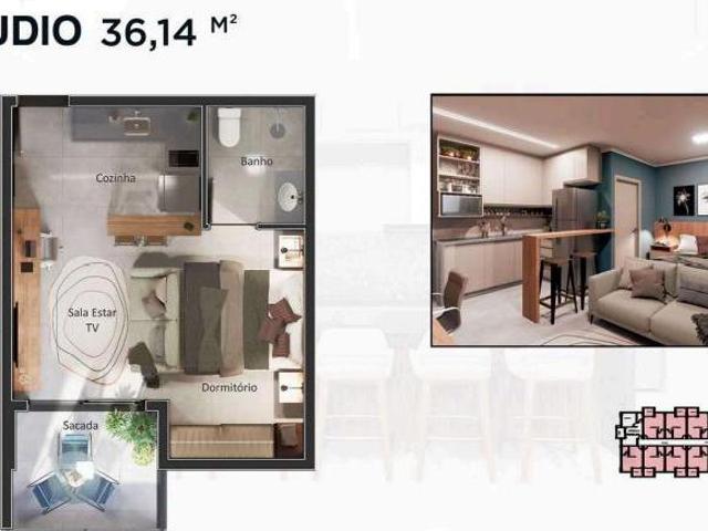 Otimo studio lançamento Easy Ribeirania | Só aqui na Imobiliária Rosa e Rangel