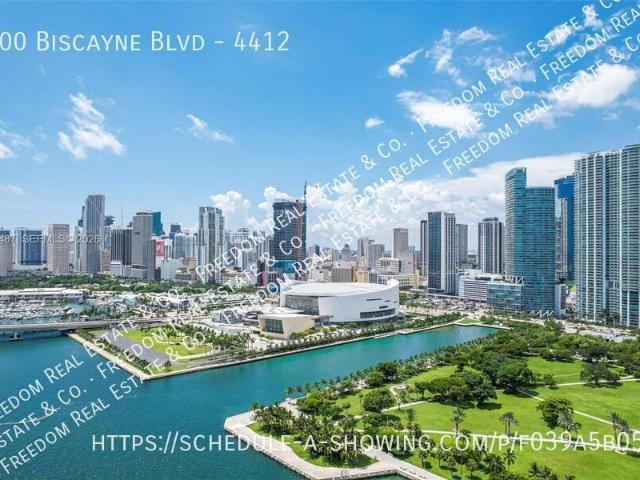 Panoramic Forty Fourth Floor Corner Residence With Two Bedrooms And Two And A Half Bathrooms At 900 Biscayne Bay