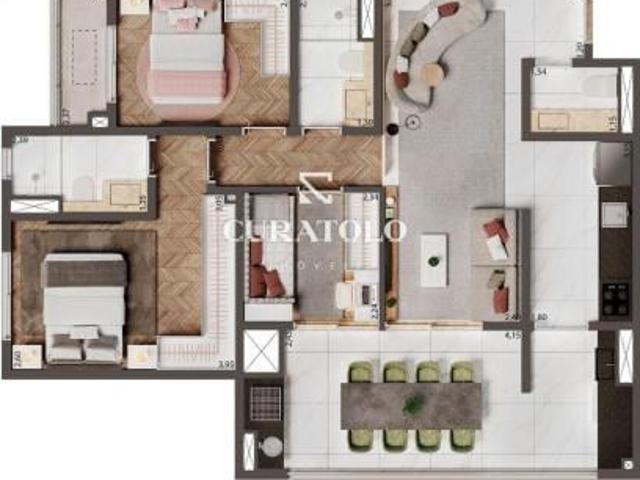 Palazzo Mooca by Living Seu novo lar na Mooca: Apartamento na planta com 3 quartos, varanda gourme