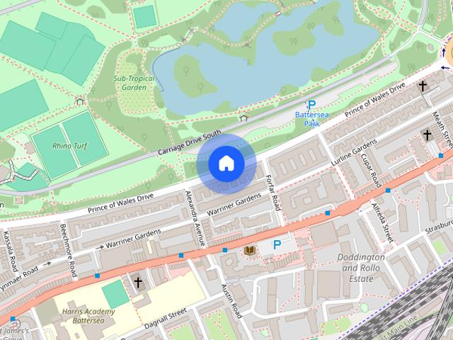 Palmer Road, London, Prince Of Wales Drive, SW11
