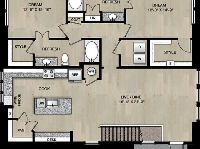 Paloma Village 2 Bedroom Apartment for Rent at 3405 Alliance Town Center Boulevard, Fort Worth, TX 76177