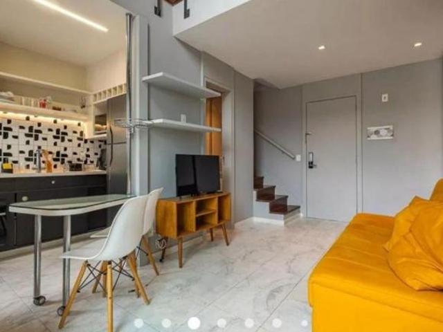 Paraíso lindo loft mobiliado 42m² 01 suíte, 02 banheiros e 01 vaga