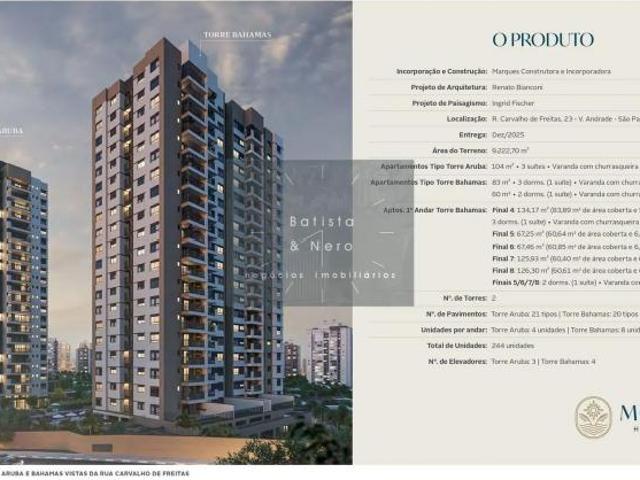 Parceria Marques LANÇAMENTO Apartamento à venda a partir de 537.560,00, Rua Nelson Gama, Morumbi Hom