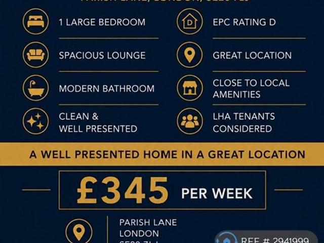 Parish Lane, London, SE20 1 bed flat to rent £1,495 pcm £345 pw