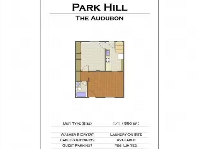Park Hill Park Hill 1 Bedroom 1 Bath: Audubon