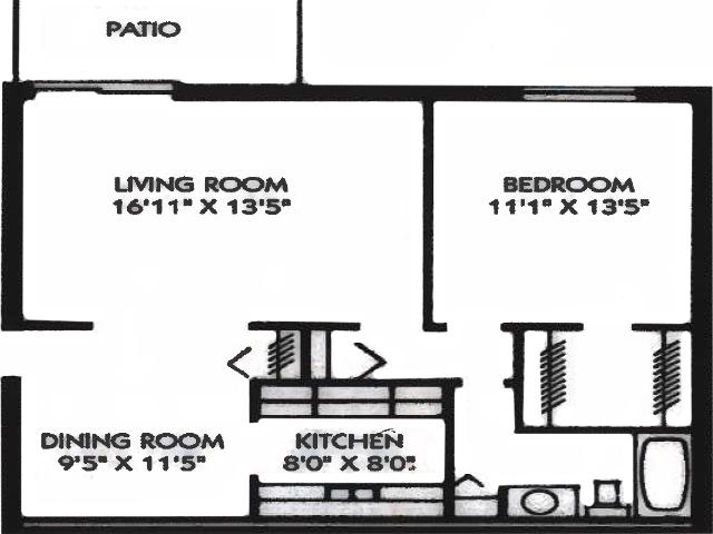 Park West 2 Bedroom Apartment for Rent at 1818 Park West Blvd, Griffith, IN 46319